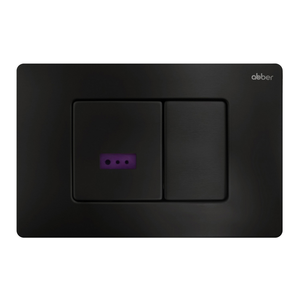 Кнопка смыва сенсорная Abber AC0122SMB черная матовая