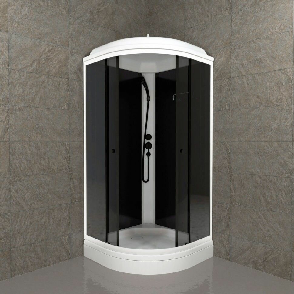 Душевая кабина Triton Грэй-Блэк 90*90 низкий поддон