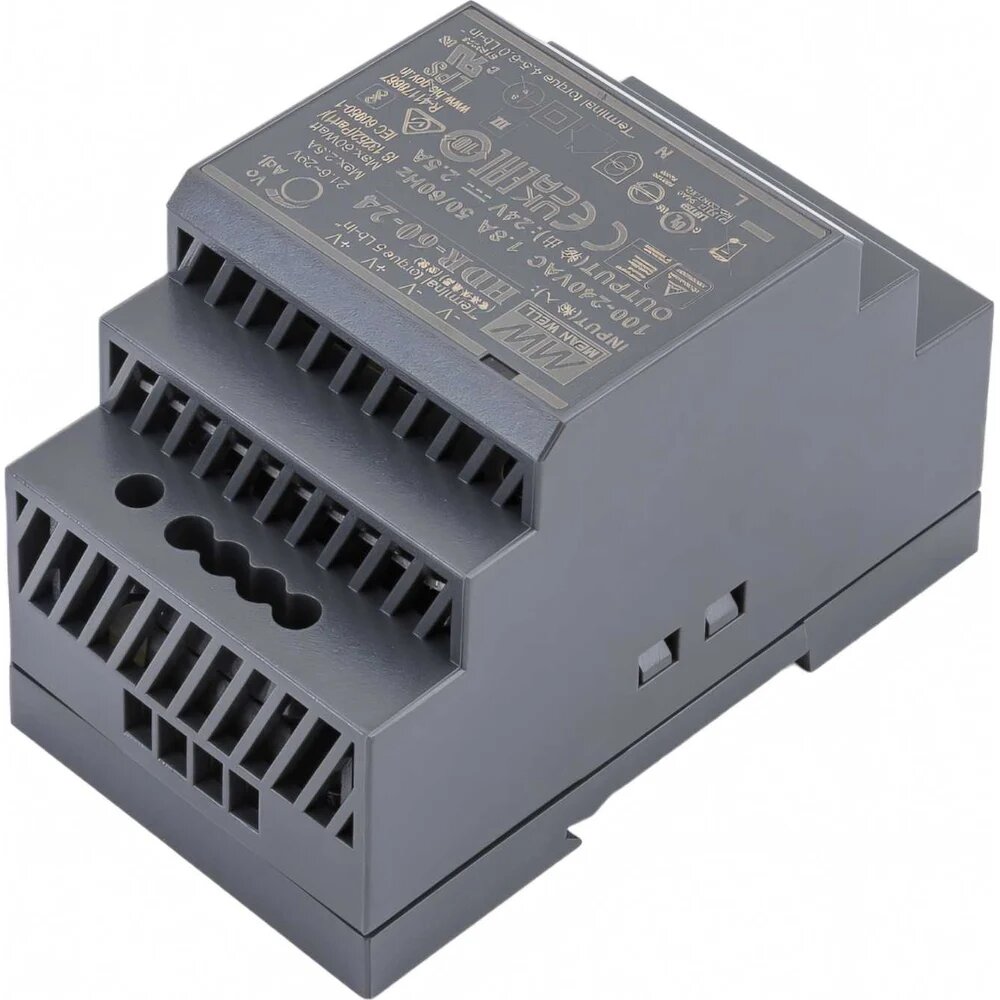 Mean Well Источник питания AC/DC HDR-60-24 60Вт Т02601703