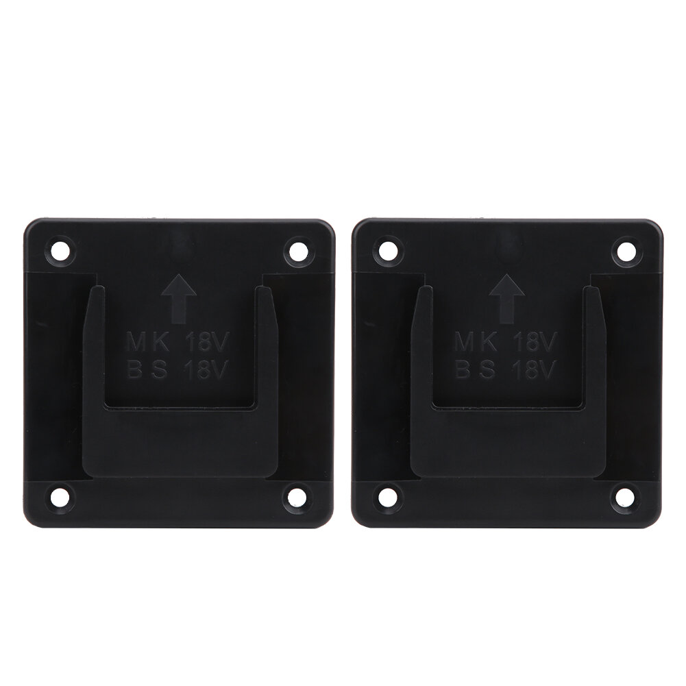 2Pcs Machine Holder Wall Mount Storage Bracket Fixing Devices for Makita 18V Electric ToolBlack