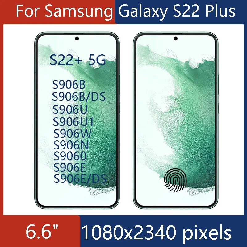 OLED дисплей для Samsung Galaxy S22 Plus, ЖК-дисплей, сенсорный экран в сборе для Green Frame Eur