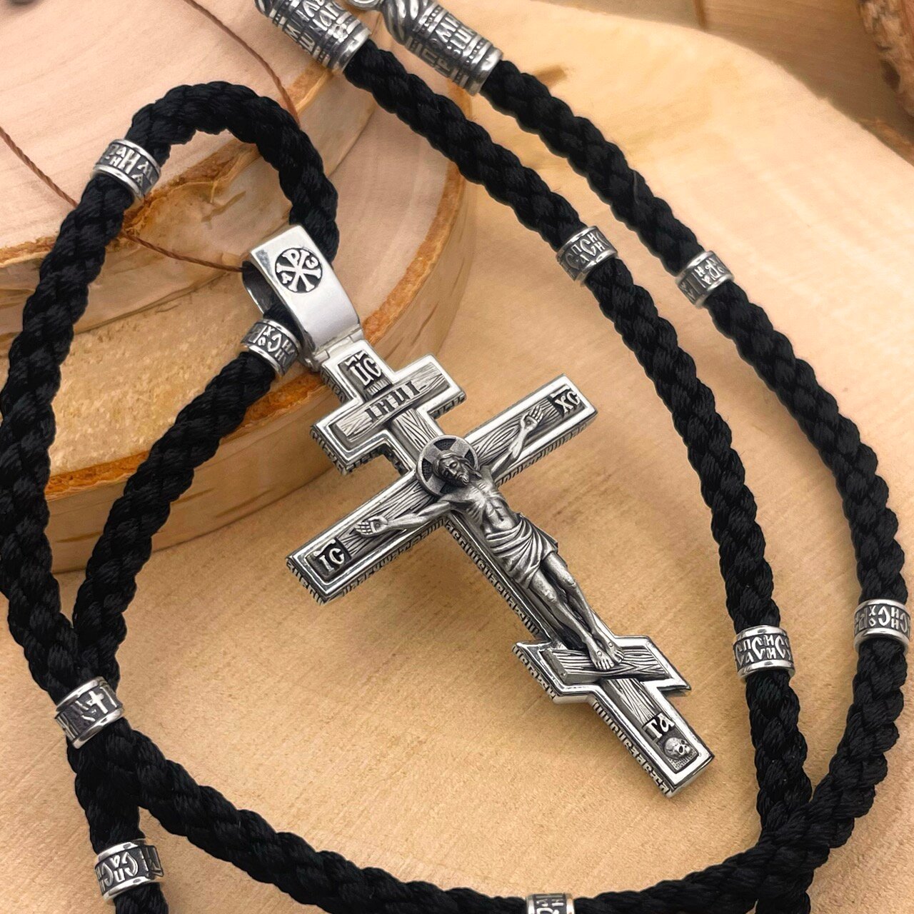 Чётки, серебро, 925 проба, чернение, оксидирование