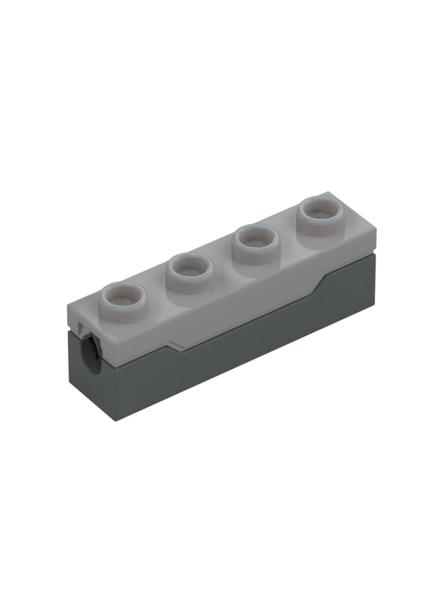 Деталь Lego Projectile Launcher, 1 x 4 Spring Shooter with Light Bluish Gray Top (15301c01)