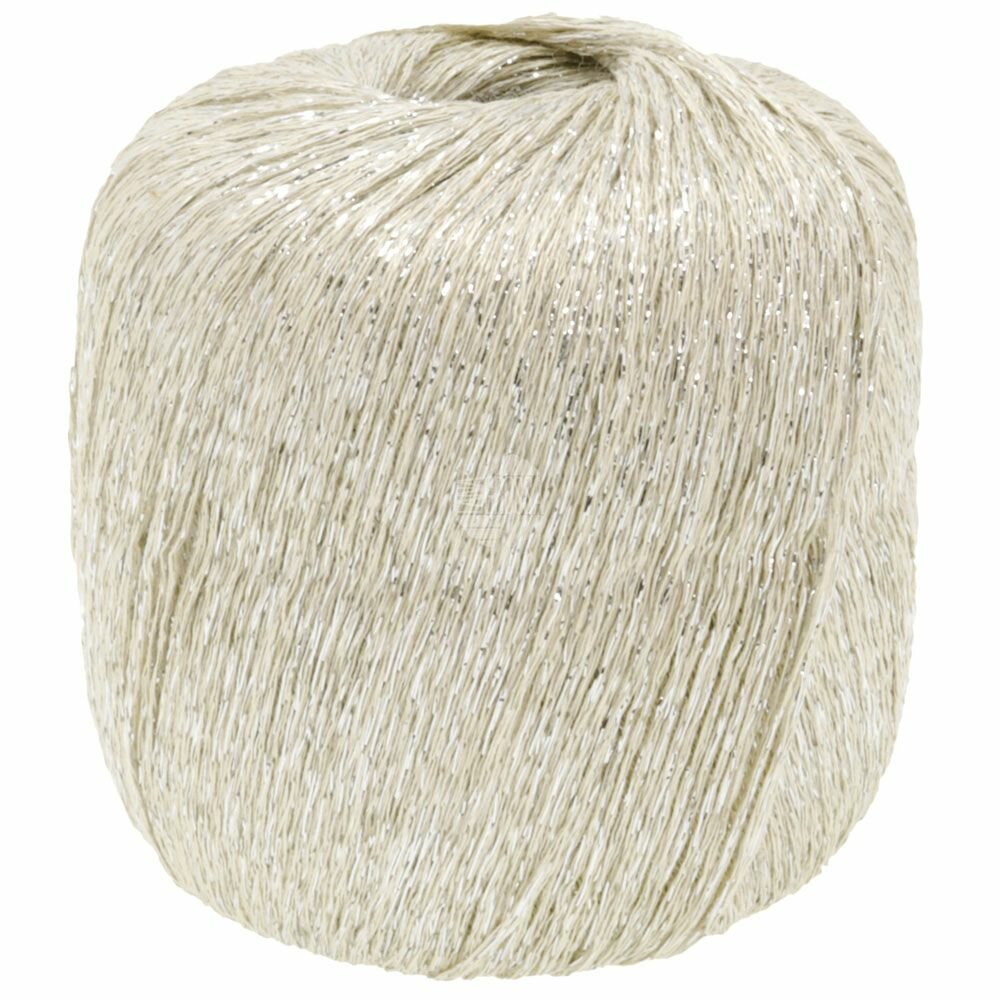 Пряжа для вязания Lana Grossa Brillino (32 Creme/Silber)