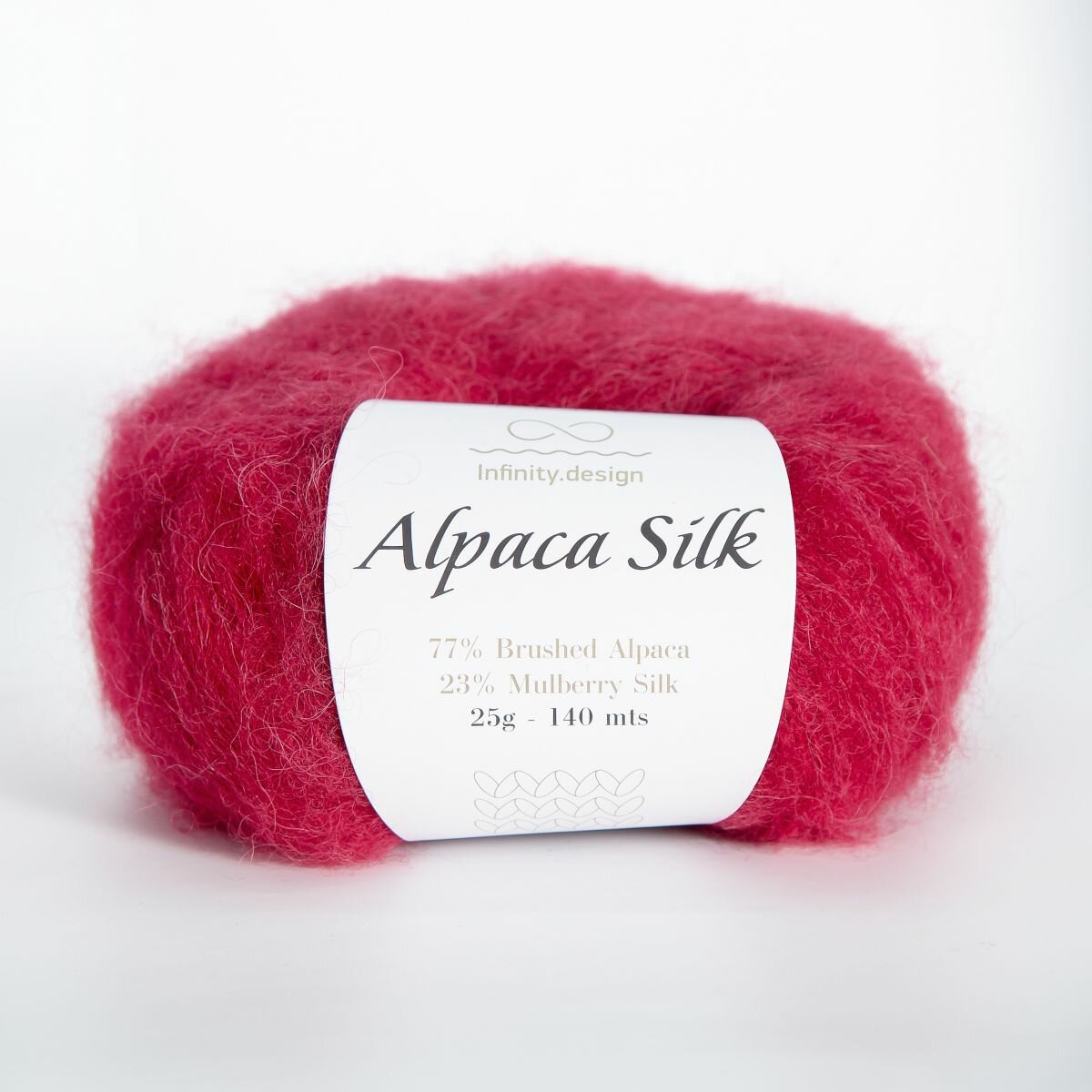 Пряжа для вязания Infinity Design Alpaca Silk (4554 Wine Red)