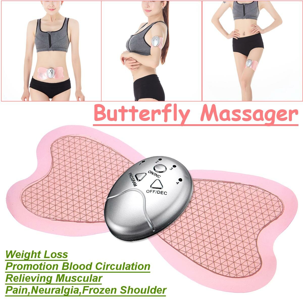 Электрический массажер-бабочка для всего тела Slim Pulse Muscle Relaxing Fat Burner Massager -