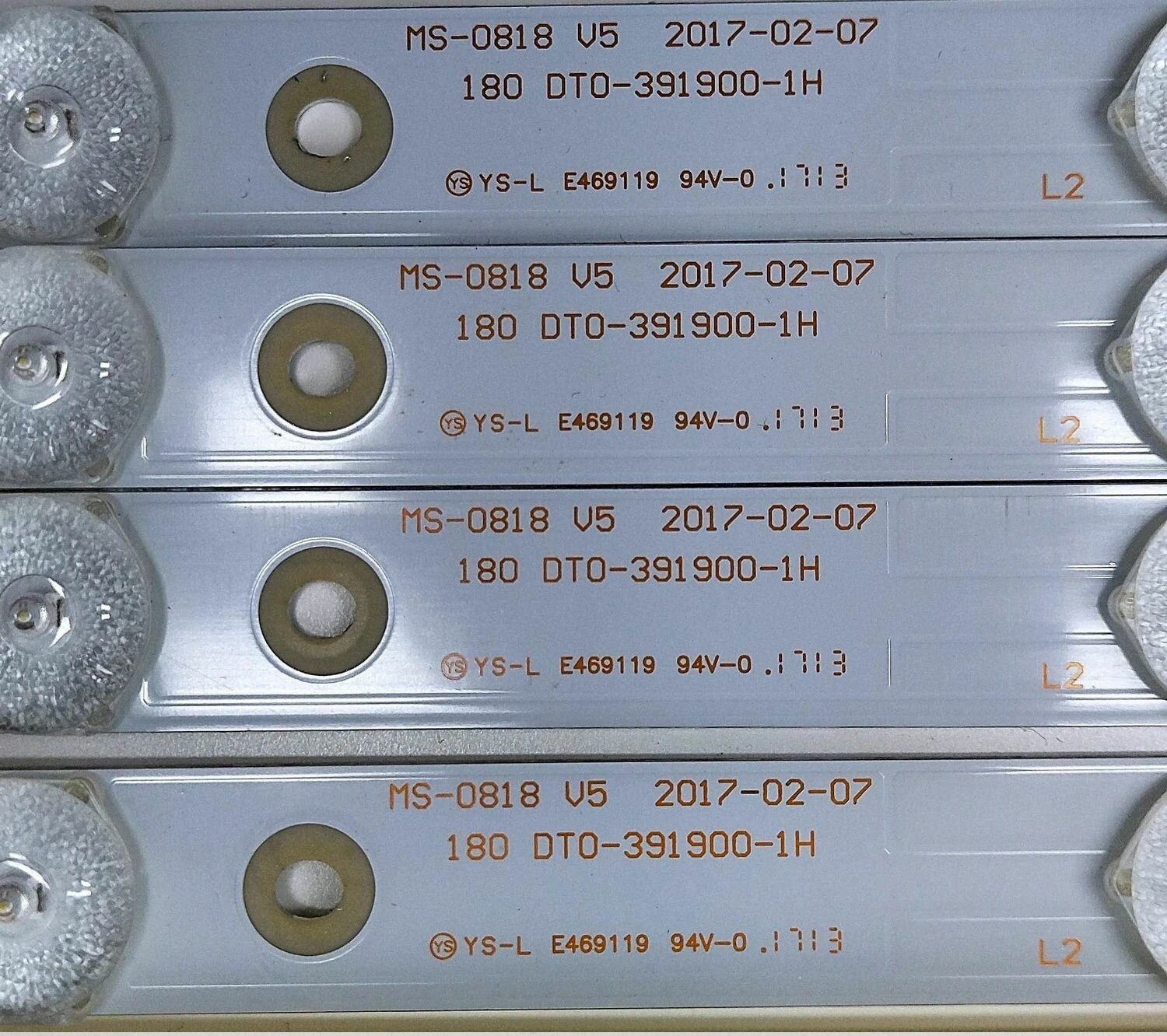MS-0818 V5 2017-02-07 180 DTO-391900-1H за 1 планку для 39Lem-1027/Ts2C Lcd Телевизор Bbk LCD, LED подсветка (string стринг светодиодный) арт. 11220