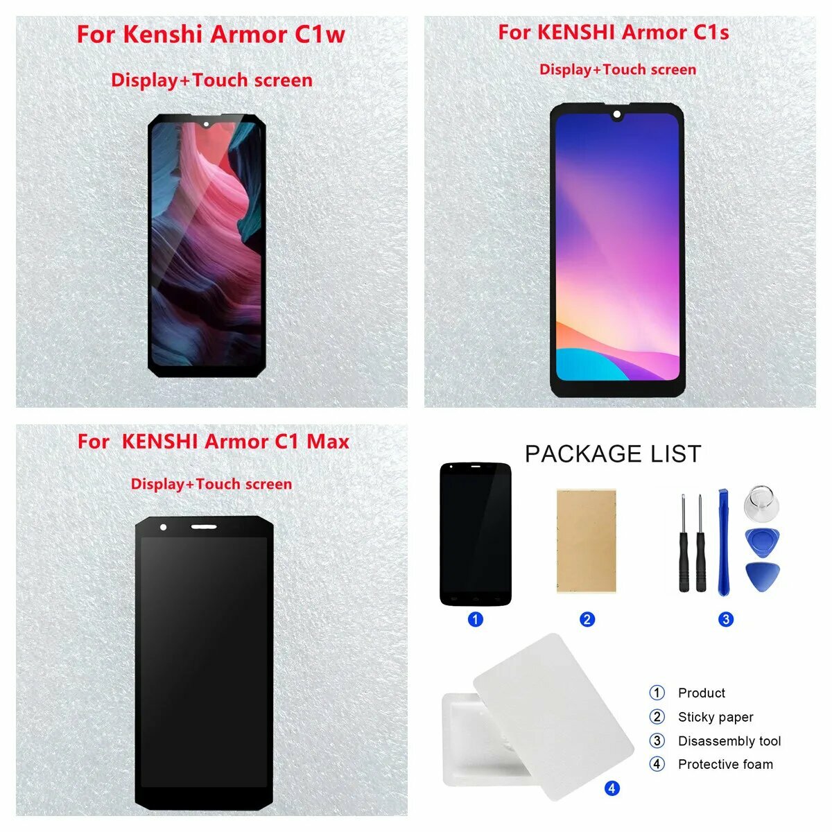 Для KENSHI Armor C1w ЖК-дисплей с сенсорным экраном и дигитайзером в сборе KENSHI Armor C1s C1 Max Дисплей Сенсорный ЖК-дисплей For Armor C1w