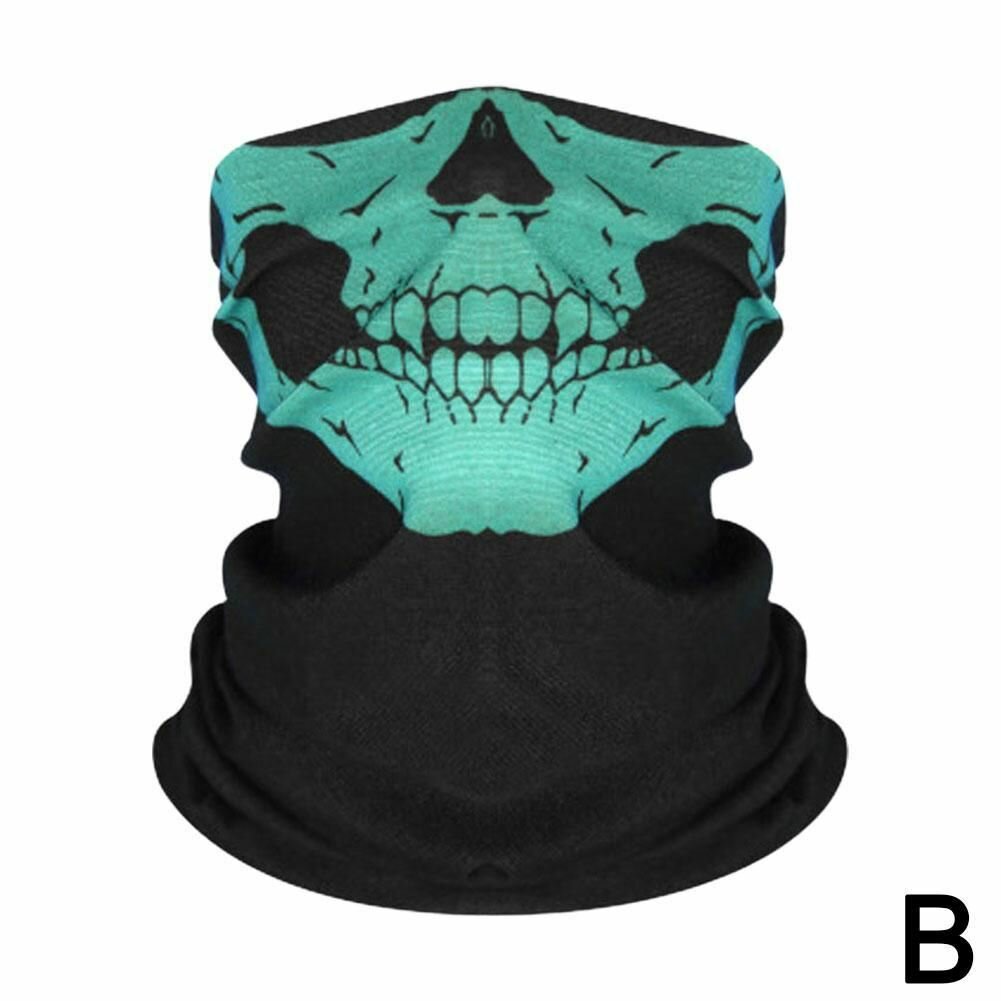 Солнцезащитный шарф с черепом и призраком для лица для езды на велосипеде на открытом воздухе