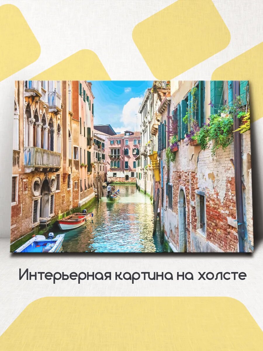 Картина на стену интерьерная Венеция, канал 40x30 см
