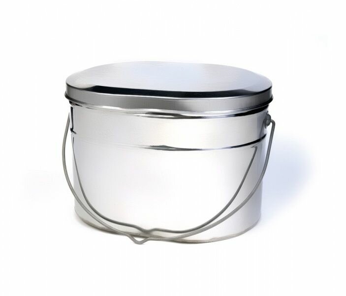 Котелок (кан) походный низкий 6 л крышка без ручек нержавейка