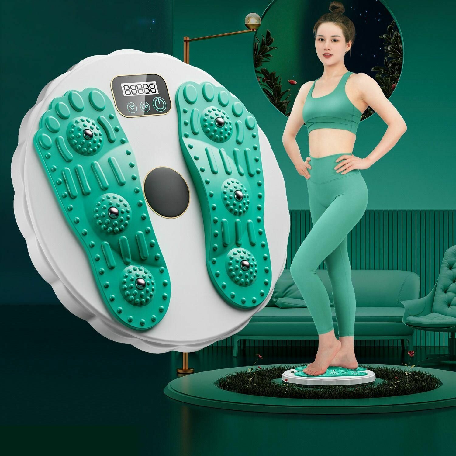 Диск здоровья, Диск для скручивания талии, проигрыватель для домашнего фитнеса, умный подсчет, похудение и формирование фигуры