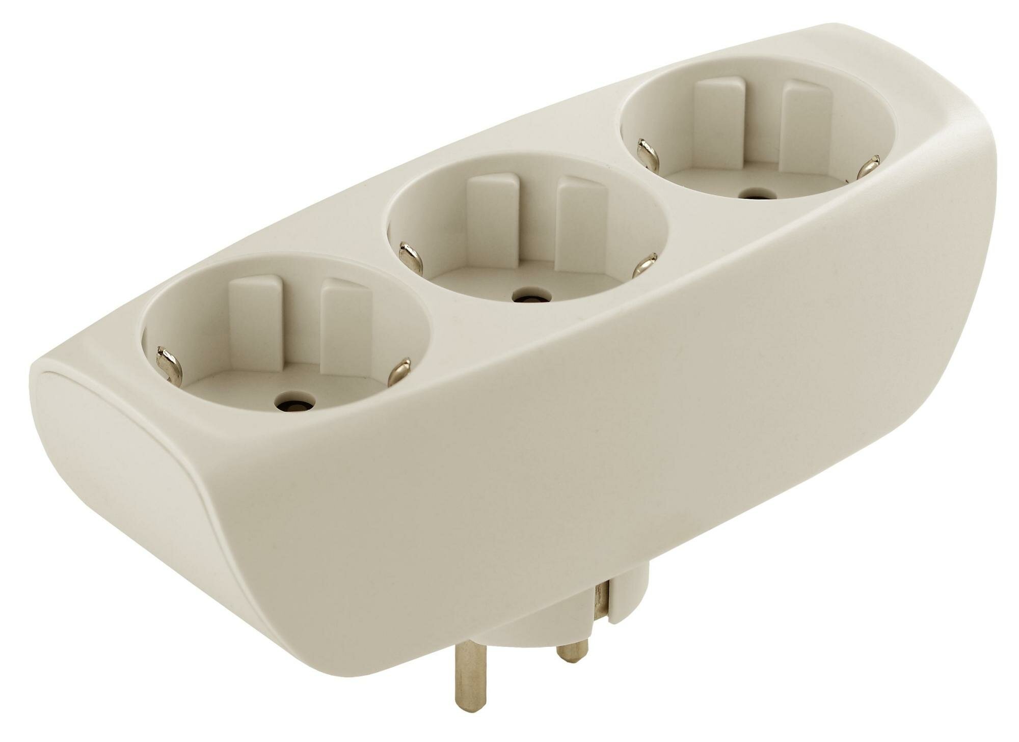 ЭРА SP-3e-I Тройник 3гн, c заземлением, со шторками, Б0002370