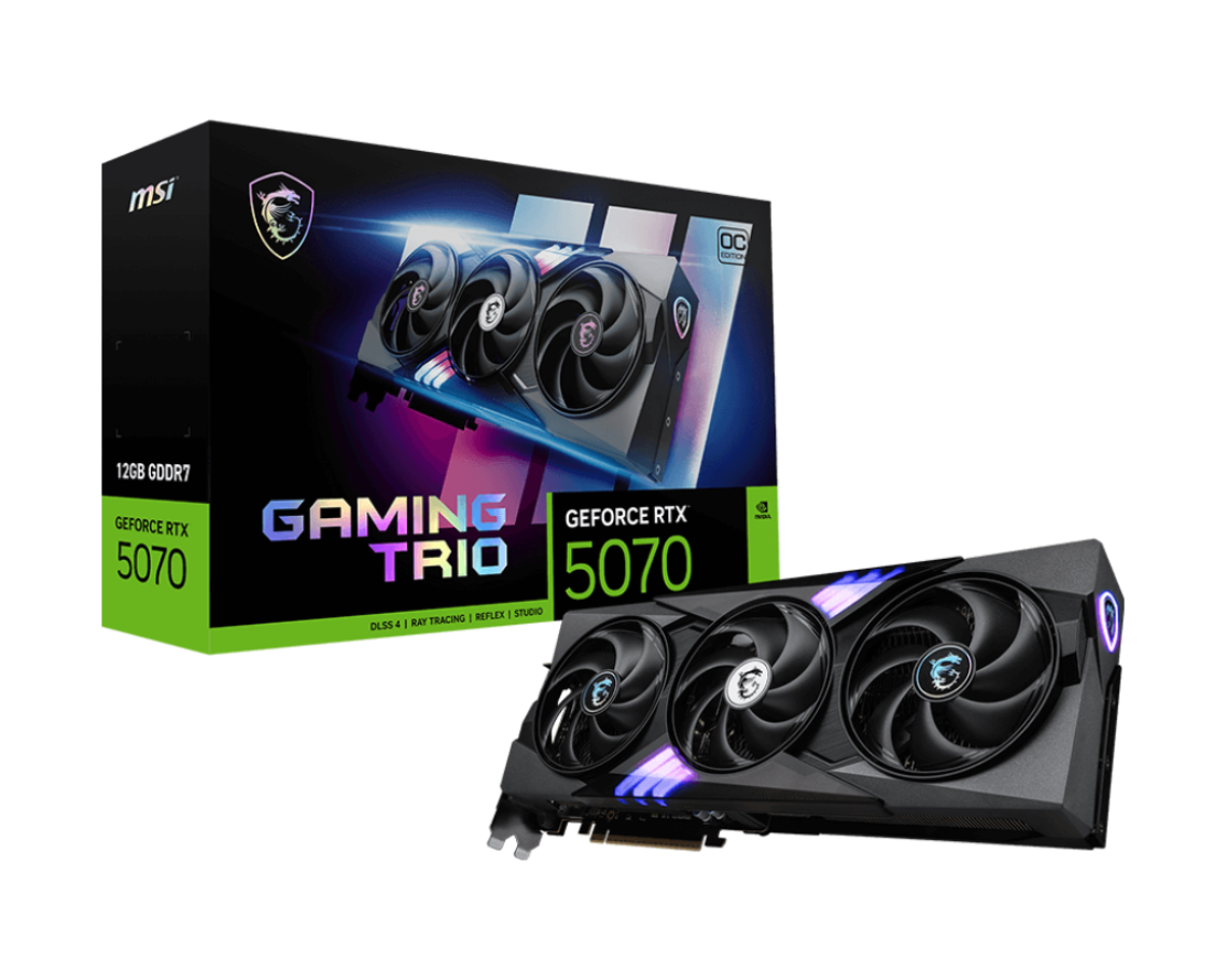 Видеокарта MSI GeForce RTX 5070 12G GAMING TRIO OC (G5070-12GTC)