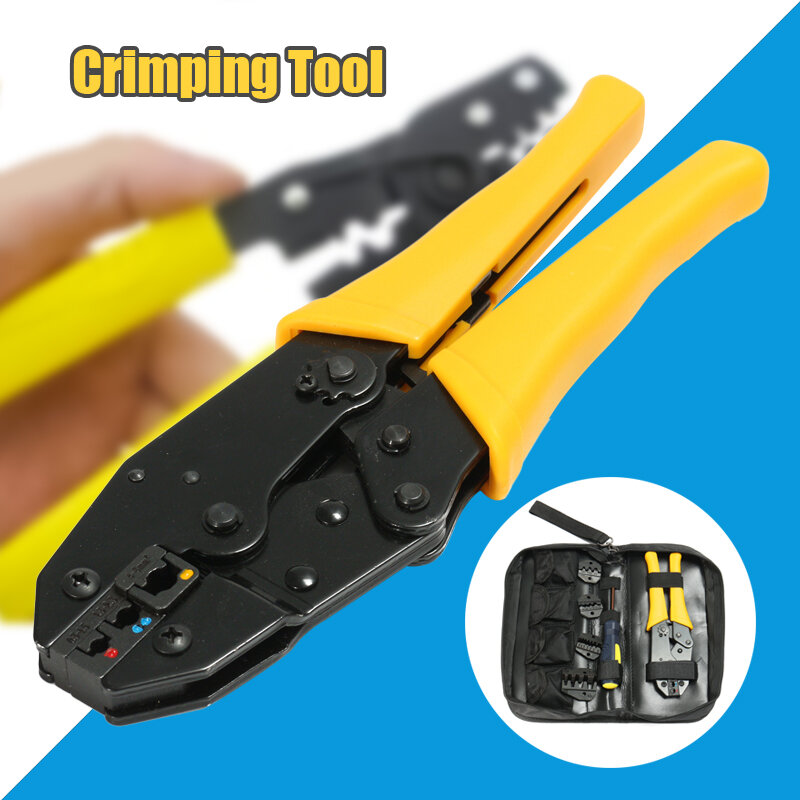 Инструмент Изолированные клеммы Наконечники Обжимные клещи Трещоточный кабельный обжимной инструмент Набор инструментов США