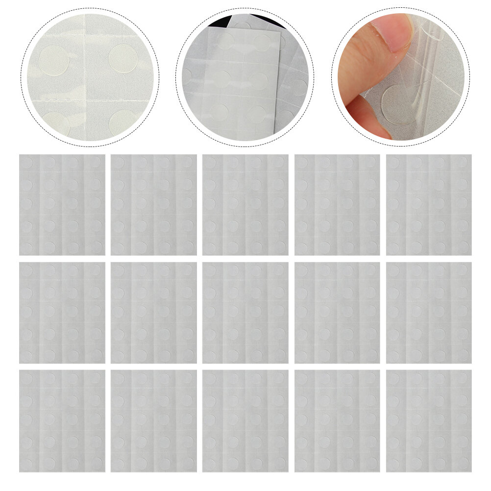 Круглые прозрачные стикеры для декора и организации пространства, 60 штук, размер 1x1 см