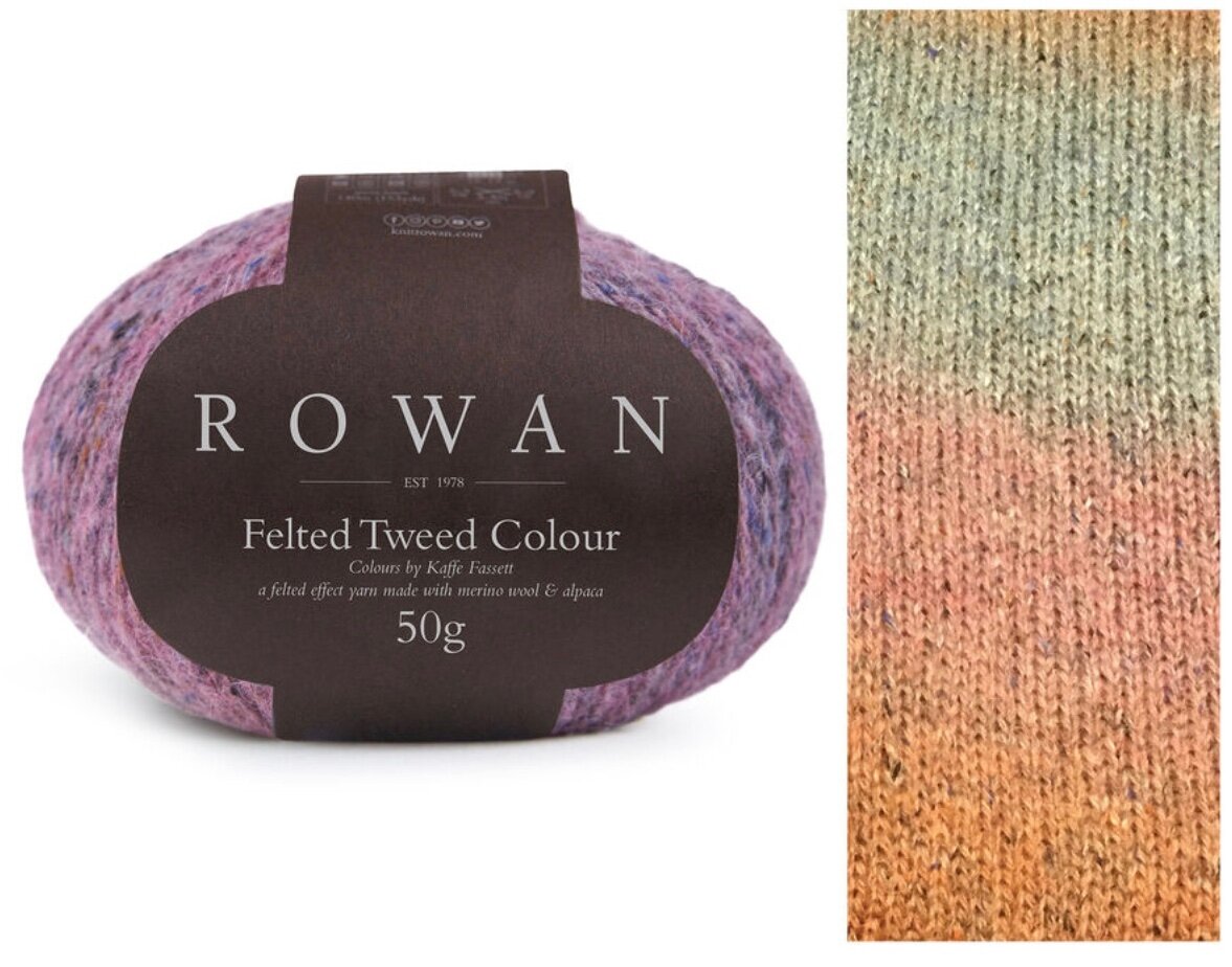 Felted Tweed Colour /Филтед Твид Колор/ пряжа Rowan, 9802243 (021, blush (румянец), коричневый/розовый/синий)