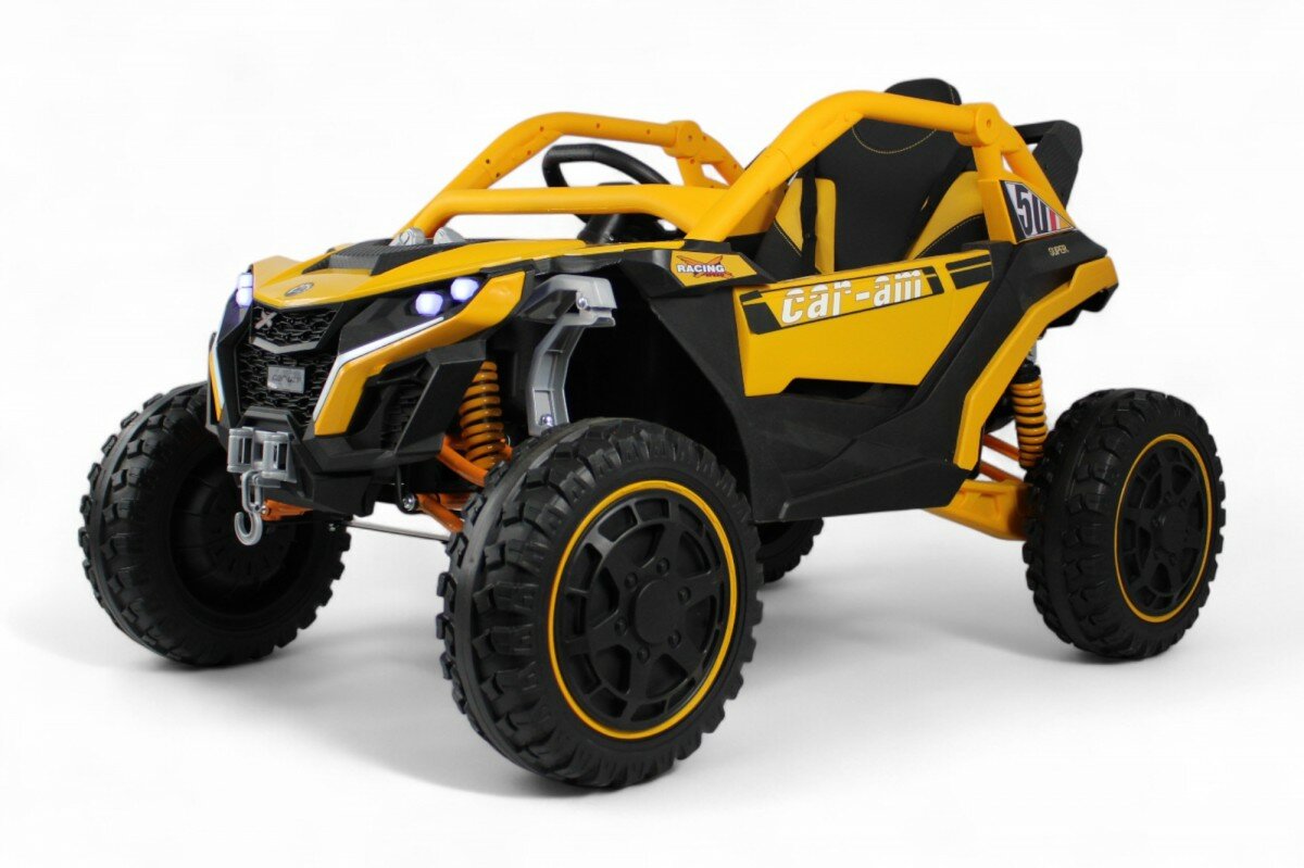 Электромобиль RiverToys Z707ZZ, цвет желтый, с дистанционным управлением