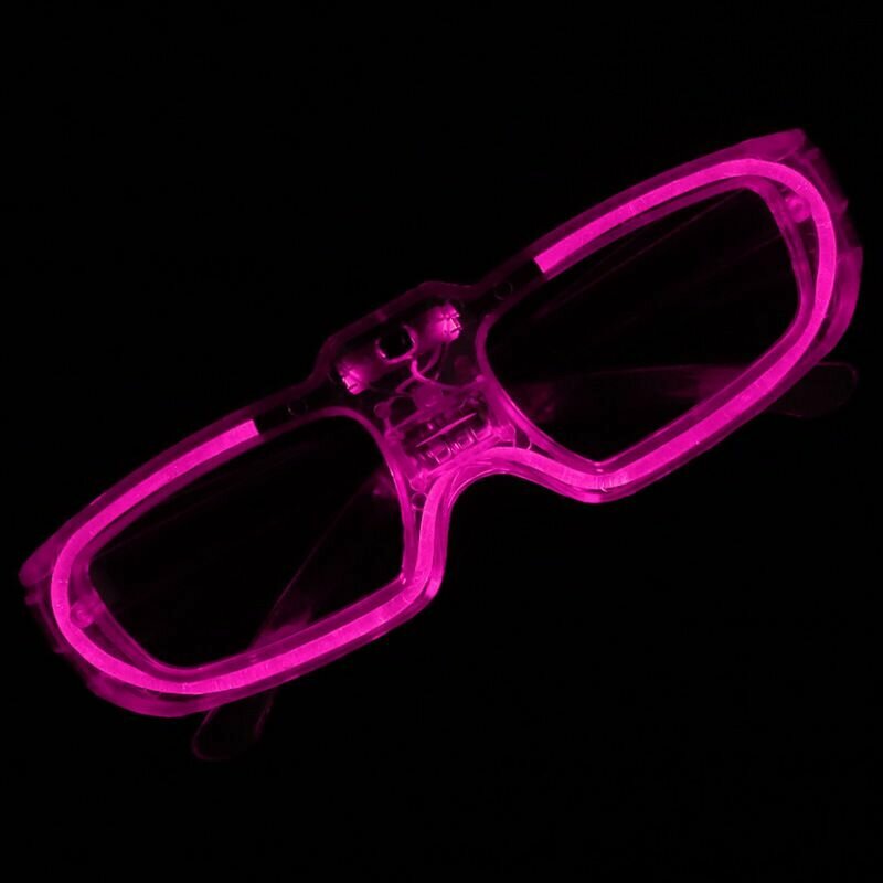 Квадратные очки в форме сердца с LED-освещением для подарков на Рождество и Хэллоуин, реквизит для вечеринки