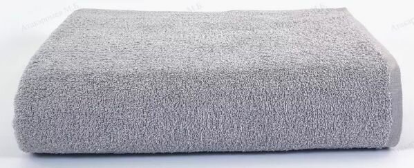 Полотенце банное, махровое 100х150 см Хлопок 100% Светло-Серый