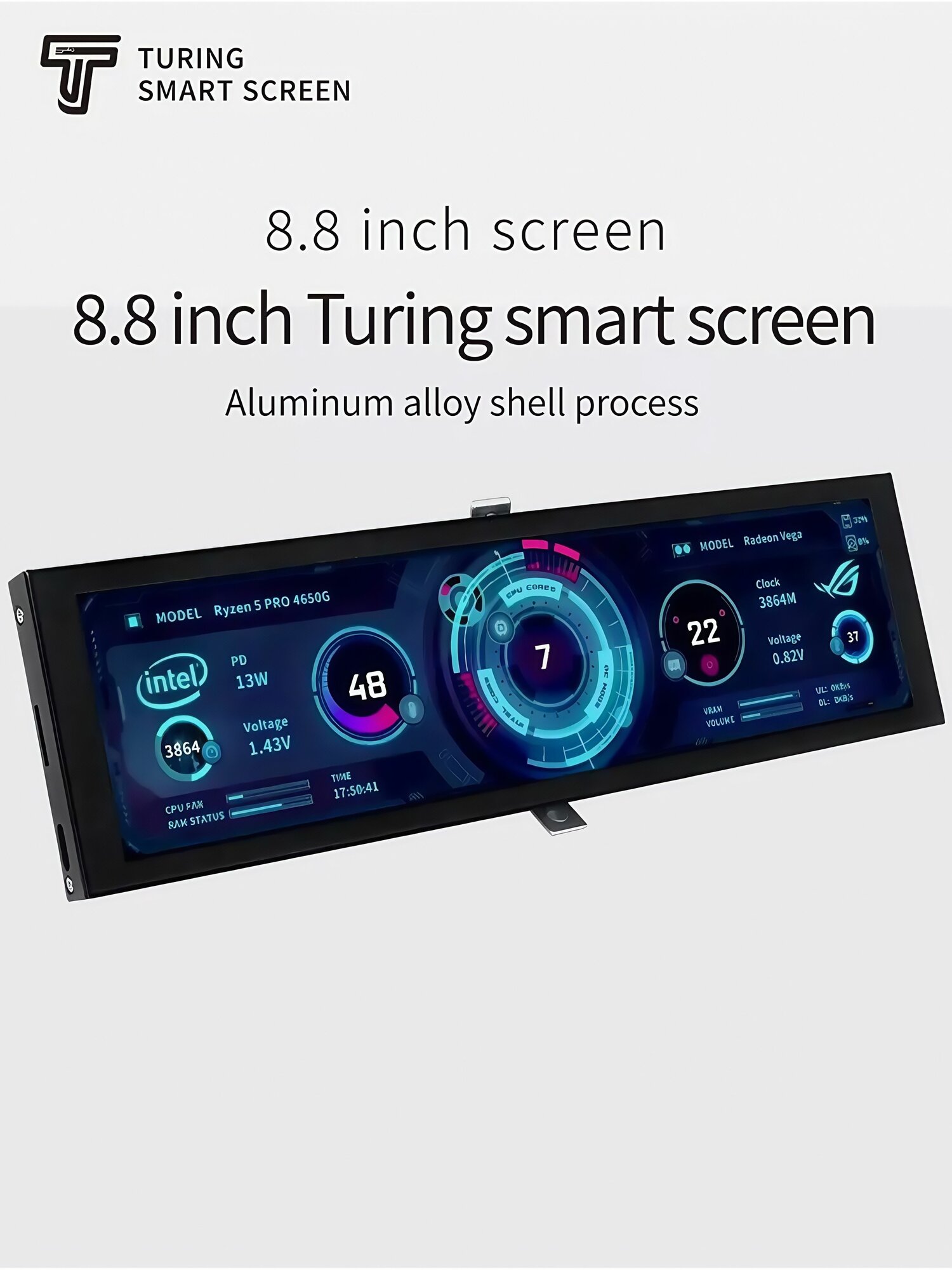 TuringSmartScreen/Монитор пк 8.8 дюймовый IPS CPU Ram HDD температуры