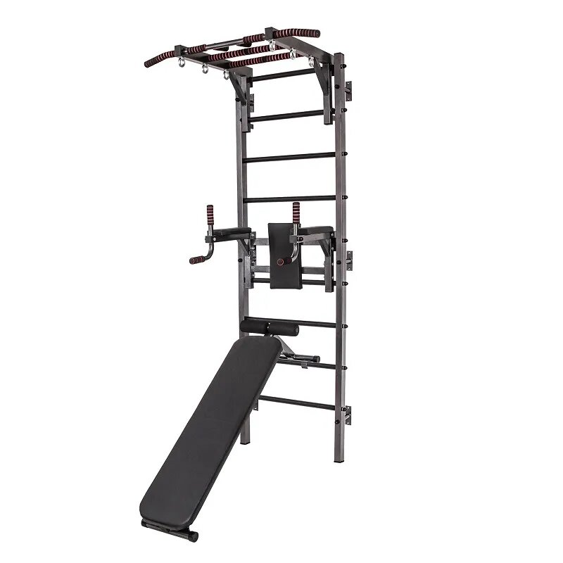 Шведская стенка СКУ-2 усиленная с турником и брусьями для дачи