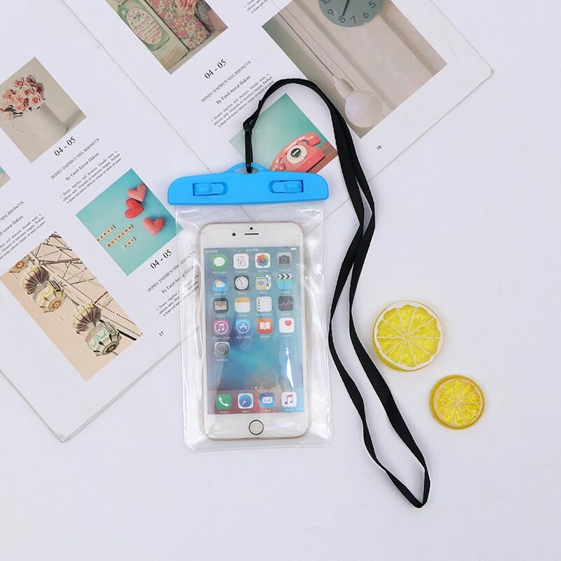 Прозрачный водонепроницаемый чехол для телефона с подушкой безопасности плавания, рафтинга, дайвинга, съемки с сенсорным экраном, с шнурком, герметичный