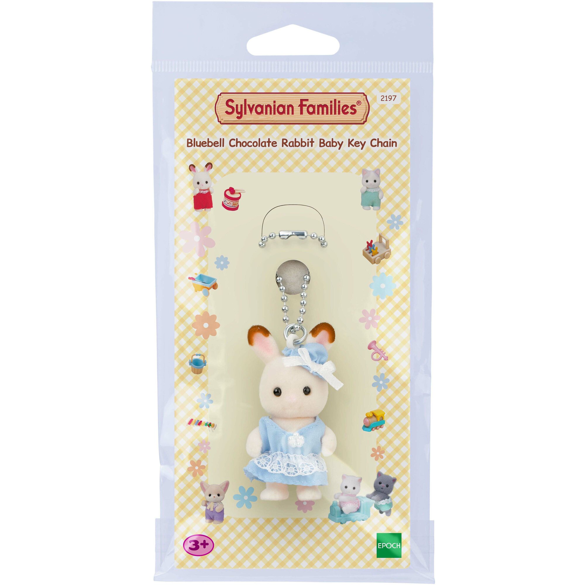 Sylvanian Families Брелок "Шоколадный крольчонок в голубом платье"