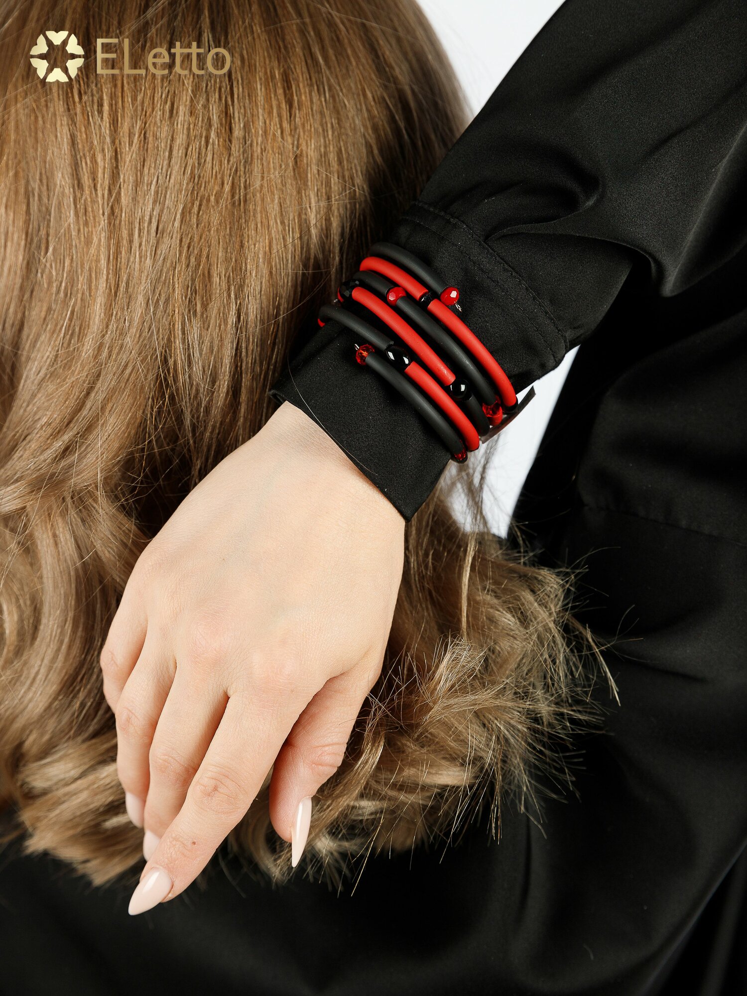 Незамкнутый браслет, муранское стекло, стекло