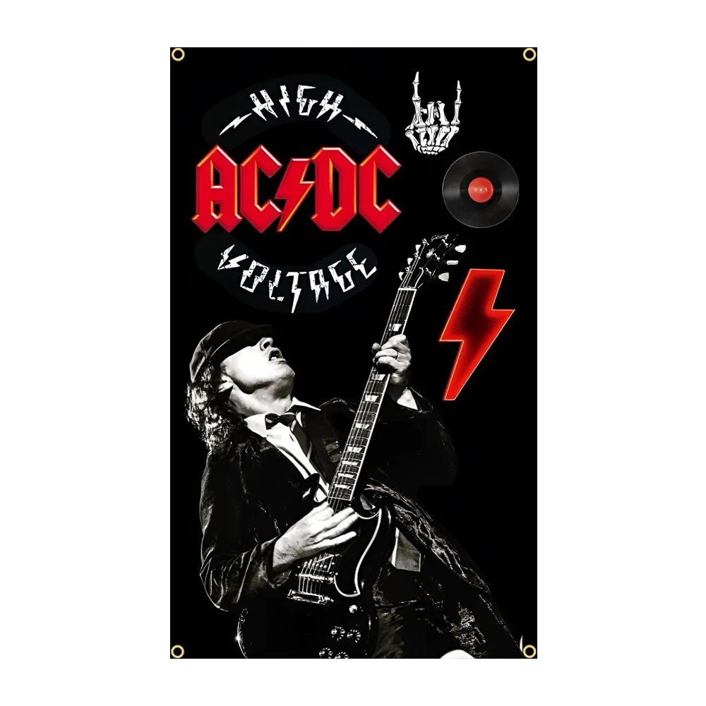 Флаг AC/DC 90x150 см полиэстер 60 х 90 см, 4 Grommets