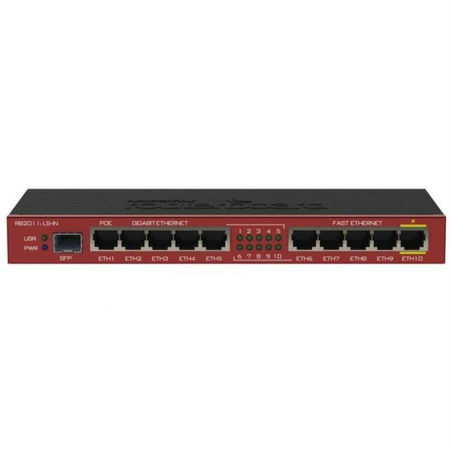 MikroTik RouterBoard RB2011iLS-IN 5xGbit + 5x100Mbit + 1xSFP Router, Mikrotik