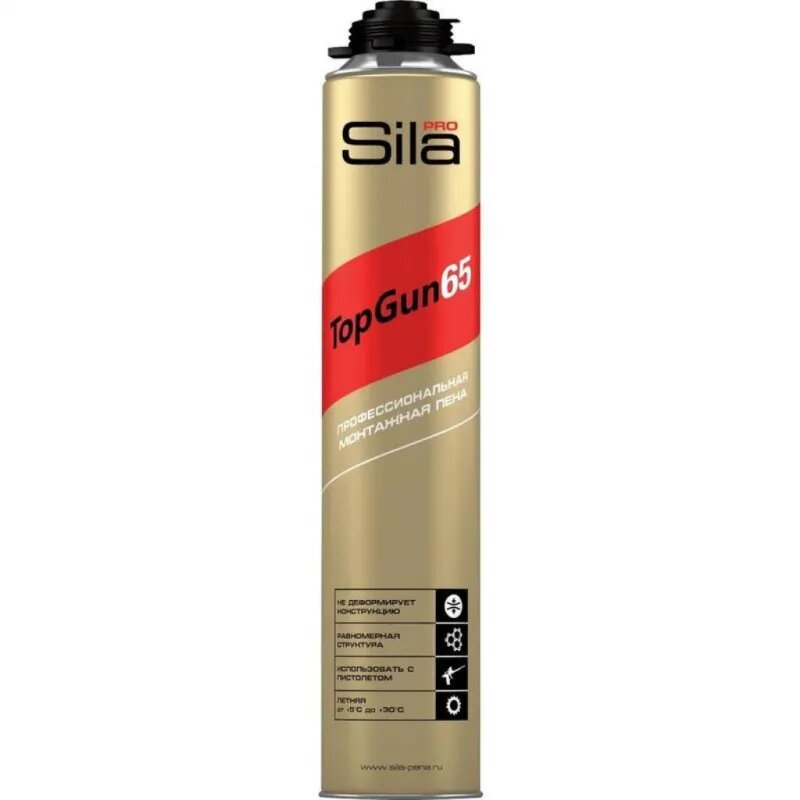 Пена монтажная профессиональная Sila Pro TopGun 65, 875мл (SPTG65P875S) 1274104