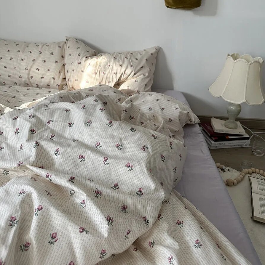 DZQ Комплект постельного белья из полиэстера 4 шт, 02, Twin 3pcs for 1m bed, Телевизор с кровати Лист