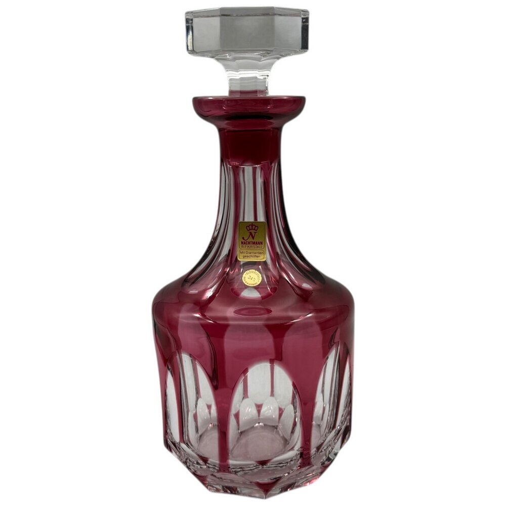 Графин штоф "Антика", 25 см, 900 мл, хрусталь цветной, 1970-1980 гг, Nachtmann, Германия