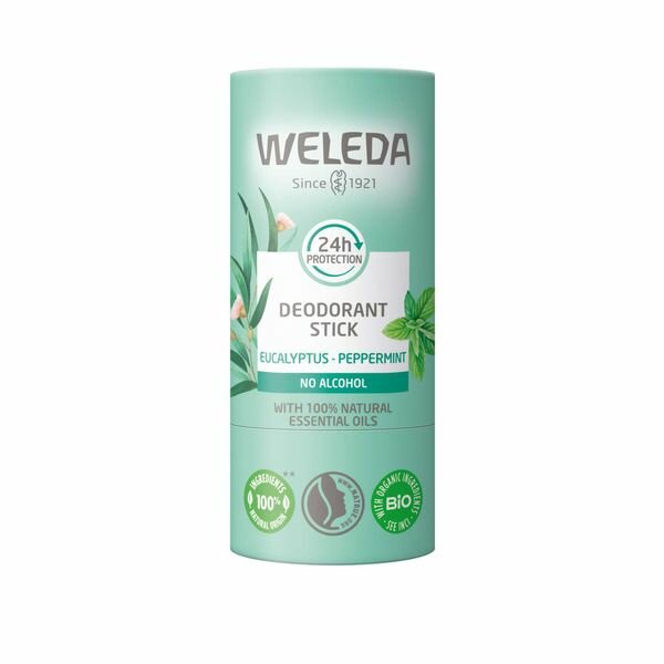 Дезодорант-стик с мятой и эвкалиптом 24ч Weleda/Веледа 50г