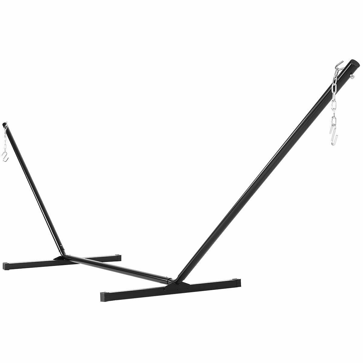 Decathlon Металлическая стойка для гамака Royokamp, регулируемая длина 374x91x111 см, черная, макс. нагрузка 200 кг