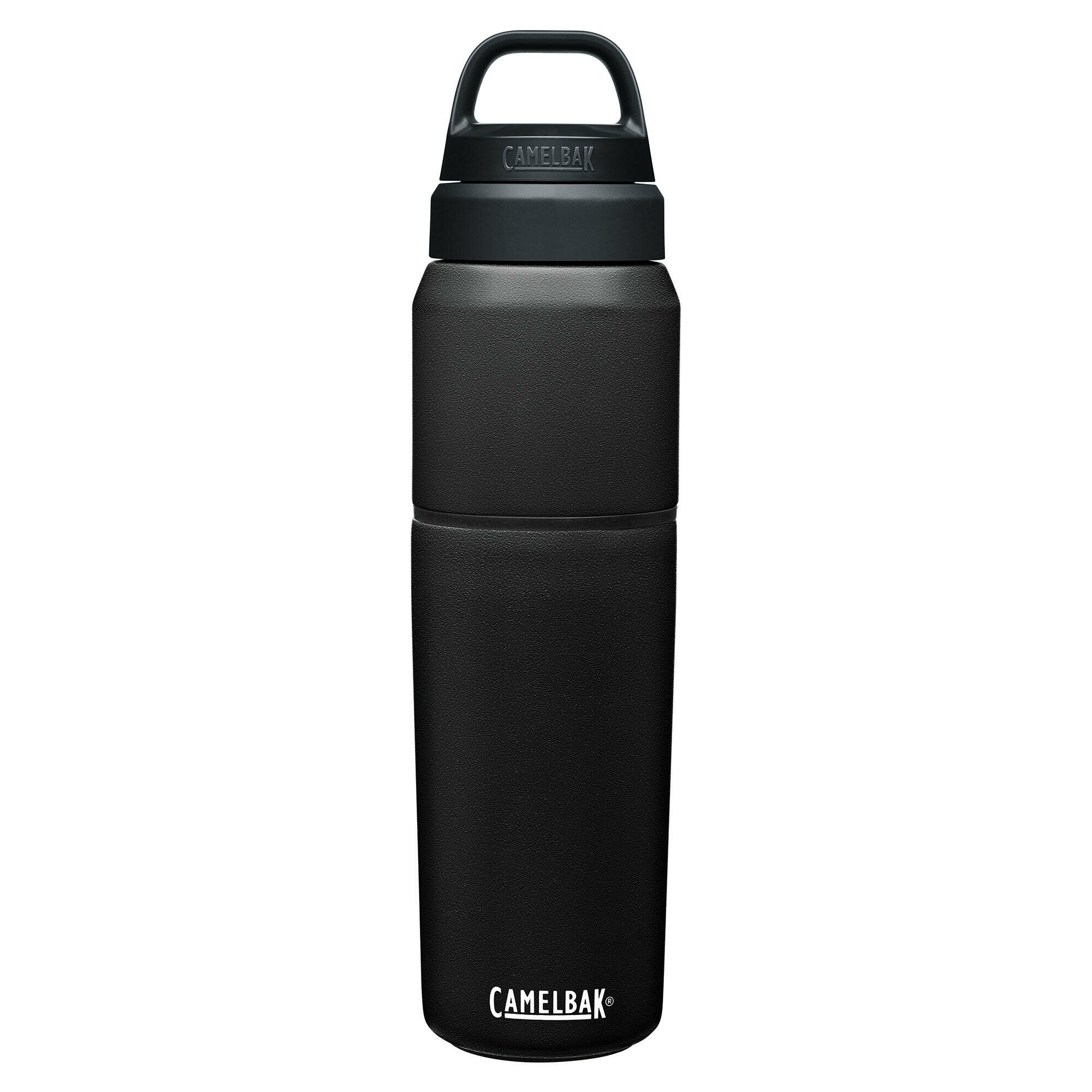 Decathlon Двухсекционная термобутылка Camelbak Multibev, 650 мл, из нержавеющей стали, с силиконовой пробкой, черная