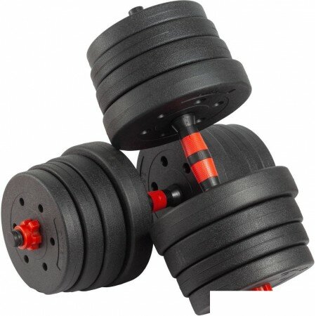 Набор гантелей с грифом для штанги VictoryFit VF-DC300 2x15 кг