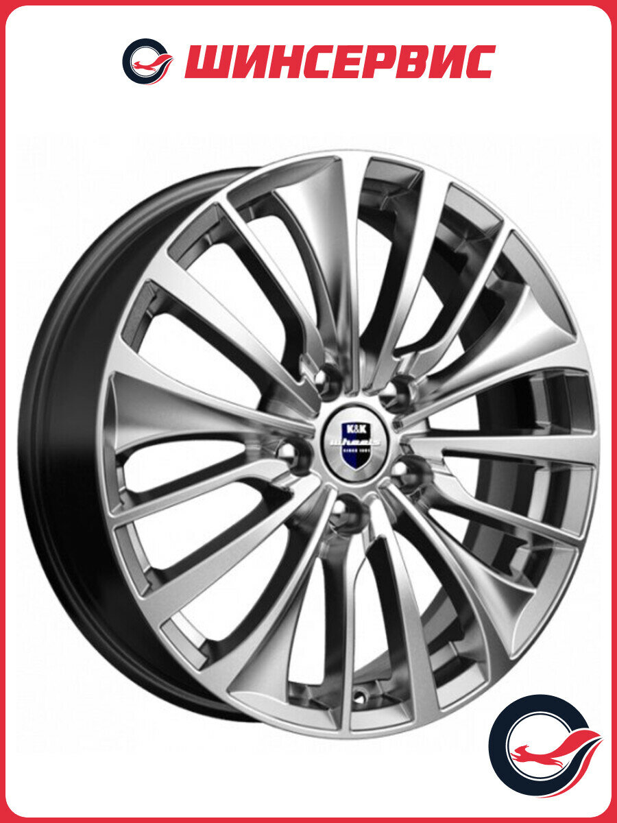Литой колесный диск КиК Flanker R17x6.5J 4x100 ET43 ЦО60.1 для автомобиля
