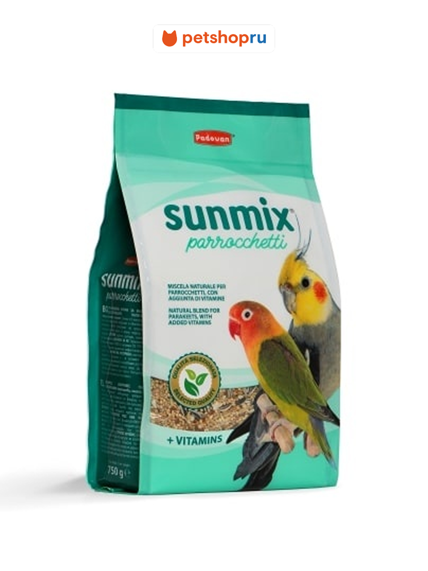 Padovan Корм для средних попугаев (SUNMIX parrocchetti) , 750 г