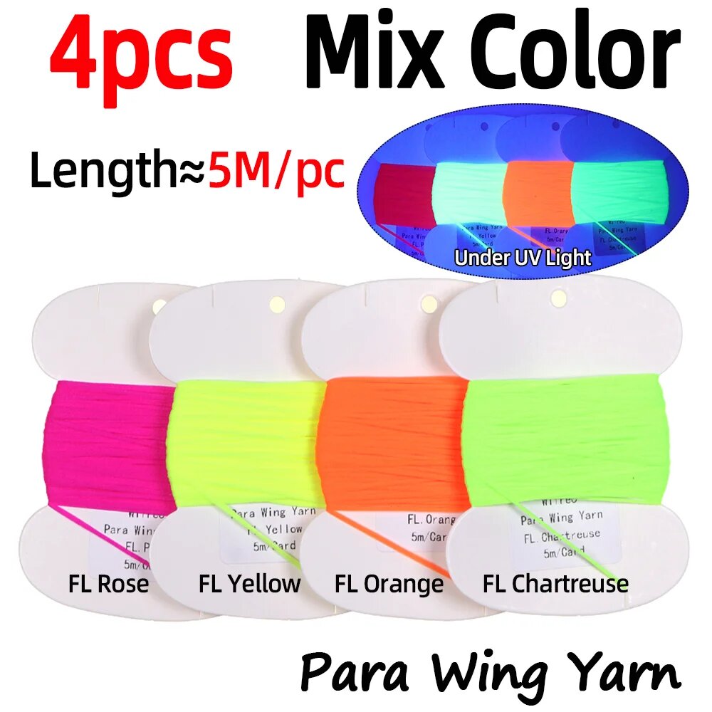 4pcs Пара Wing Yarn, Mix Color, 5M/pc