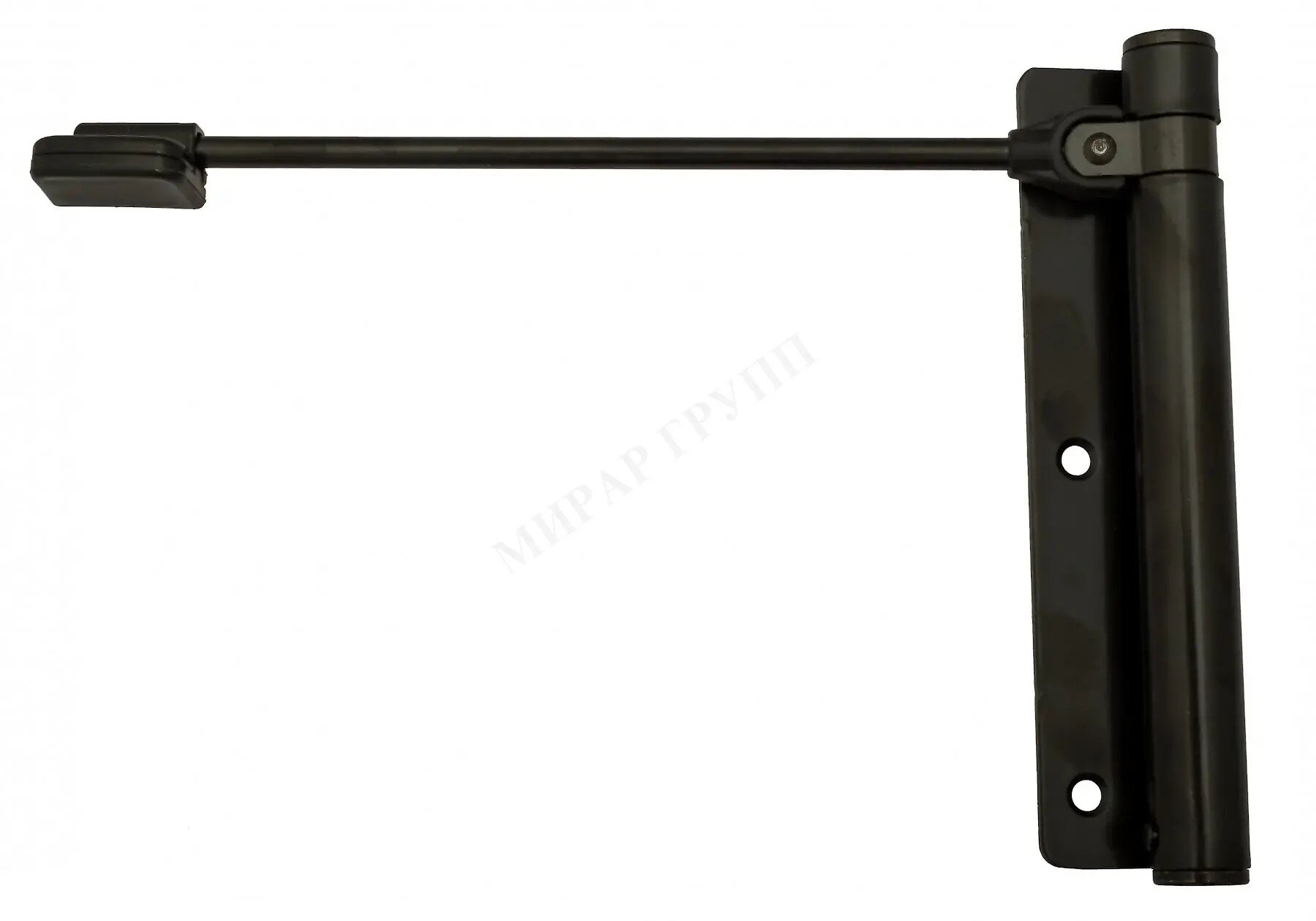 114A*170D Доводчик дверной пружинный до 60 кг Aldeghi Геркулес (170X39 mm) черный