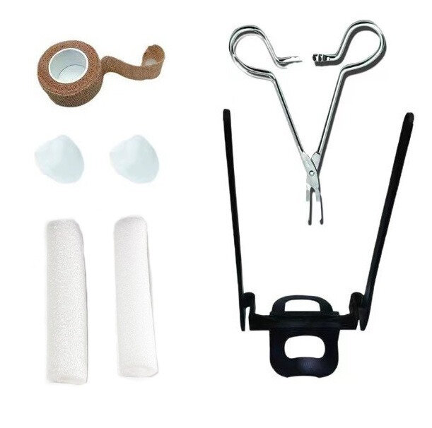 Приспособление для формирования ушей собак для немецких овчарок, доберманов, больших и маленьких собак, лента для коррекции ушей, инструмент для тренировки, аксессуары для питомцев, размер 14*8*5см, вес 75г, материал ПП, комплект: подъемник ушей + пинцет