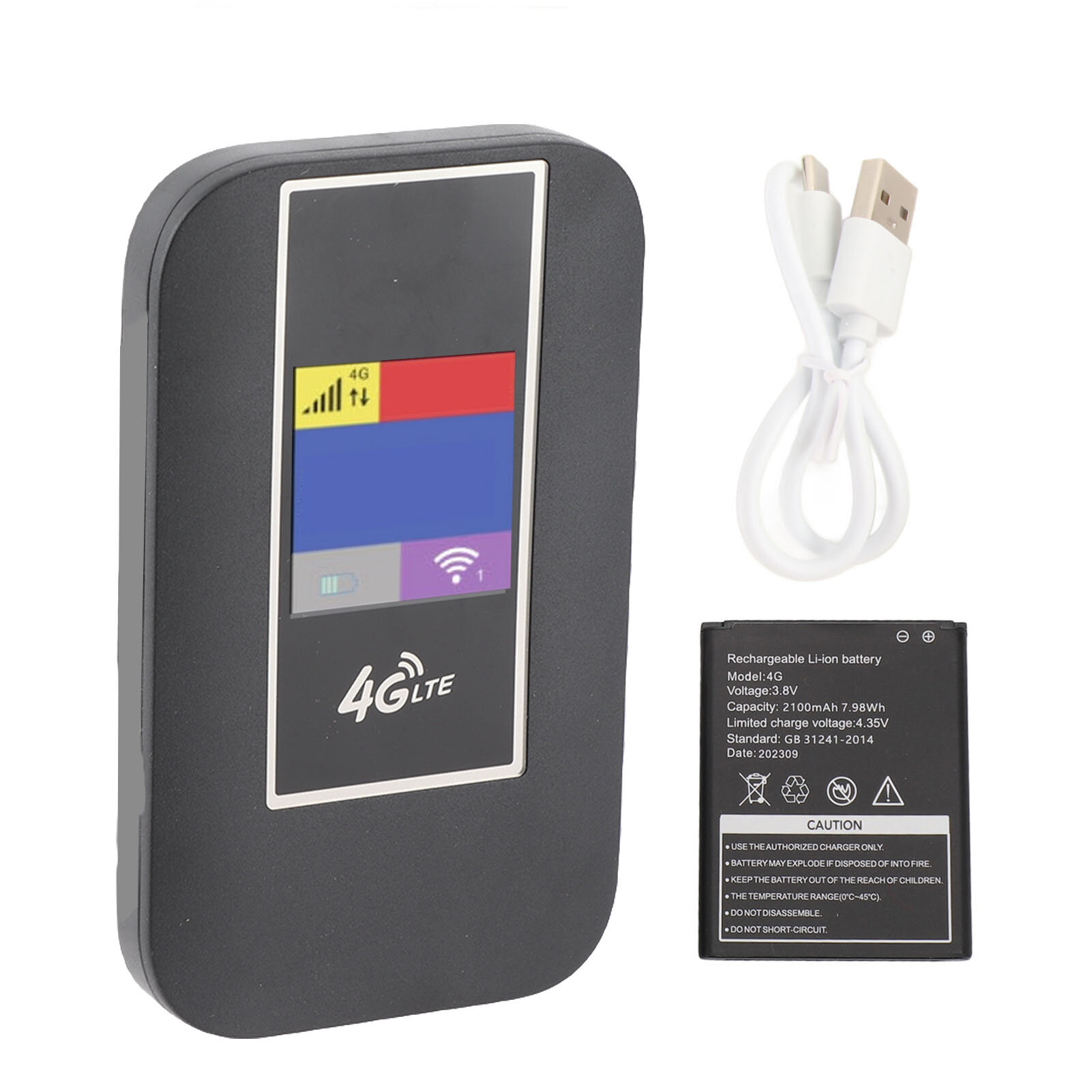 4G LTE Mobile WiFi Hotspot 500Mbps Support 10 Users 4G Router with SIM Card Slot Color Screen Wireless Network Router