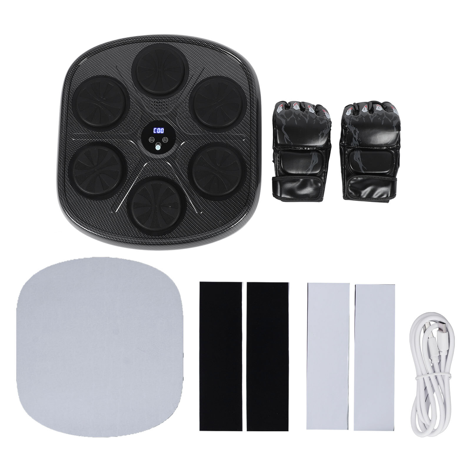 Умная Музыкальная Боксерская Мишень для Детей с Регулируемой Скоростью и Режимом Электронный Тренажер Для Бокса с Перчатками на Половину Пальца