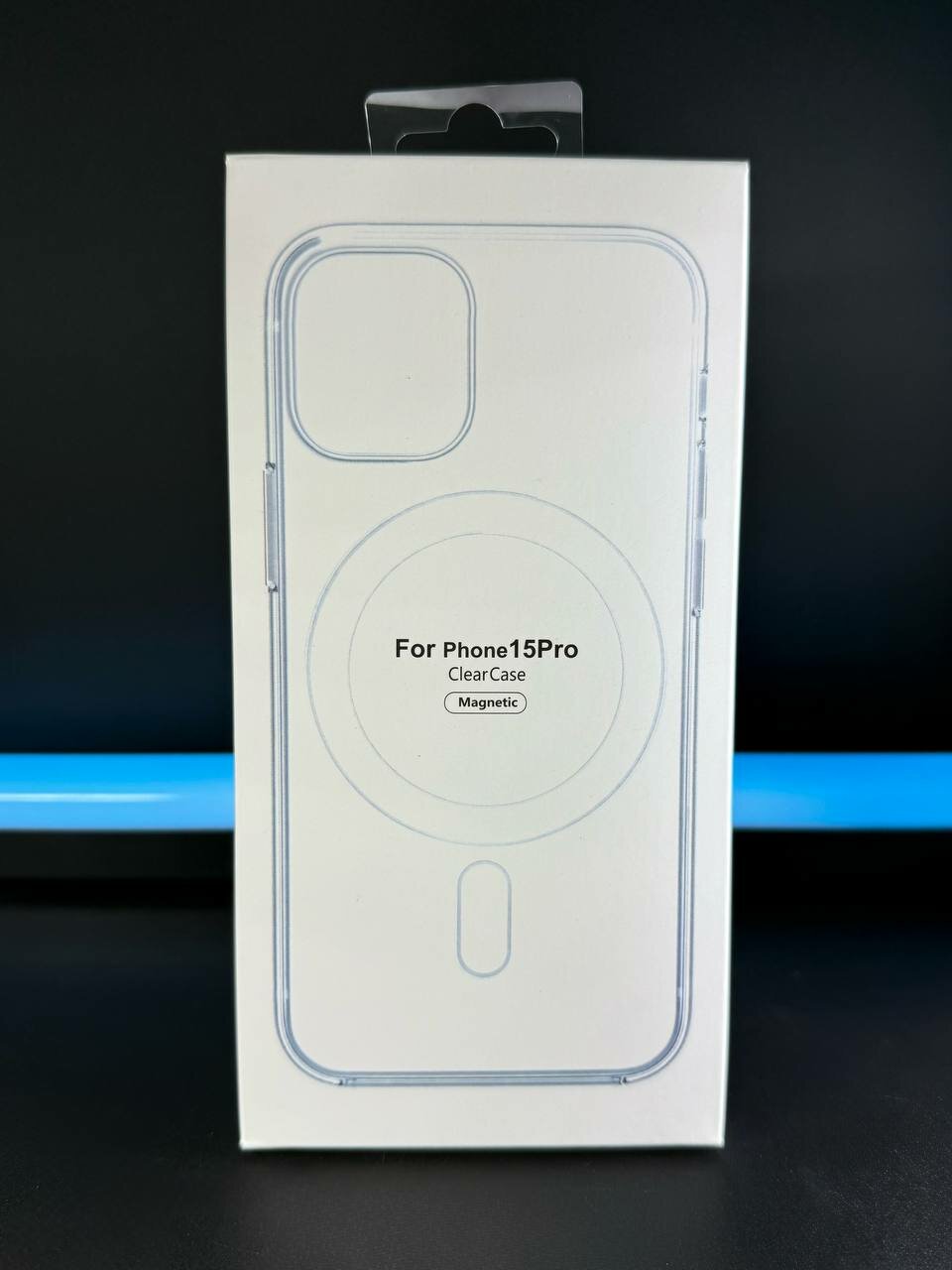 Чехол Clear Case Magsafe для iPhone 15 Pro прозрачный с анимацией NFC
