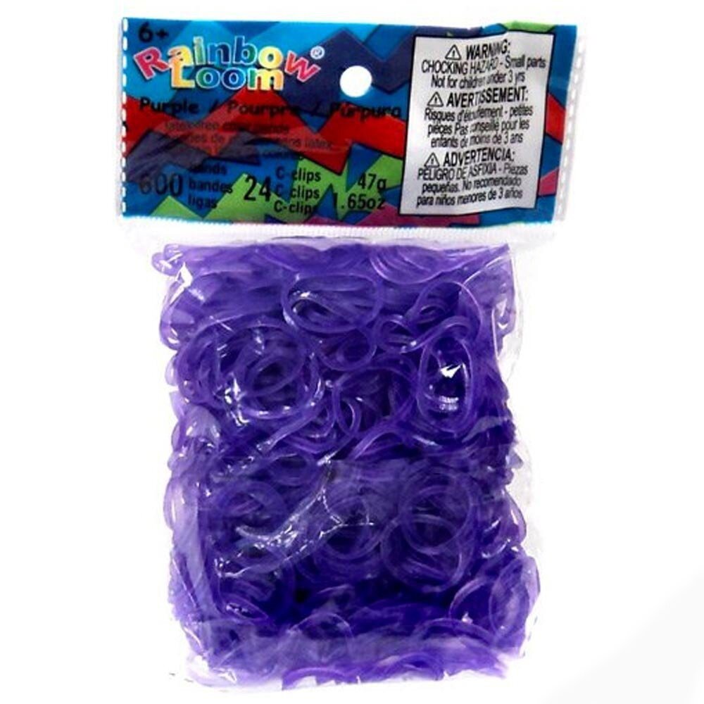 Резинки для плетения браслетов Rainbow Loom гелевые Фиолетовый Purple (B0059)