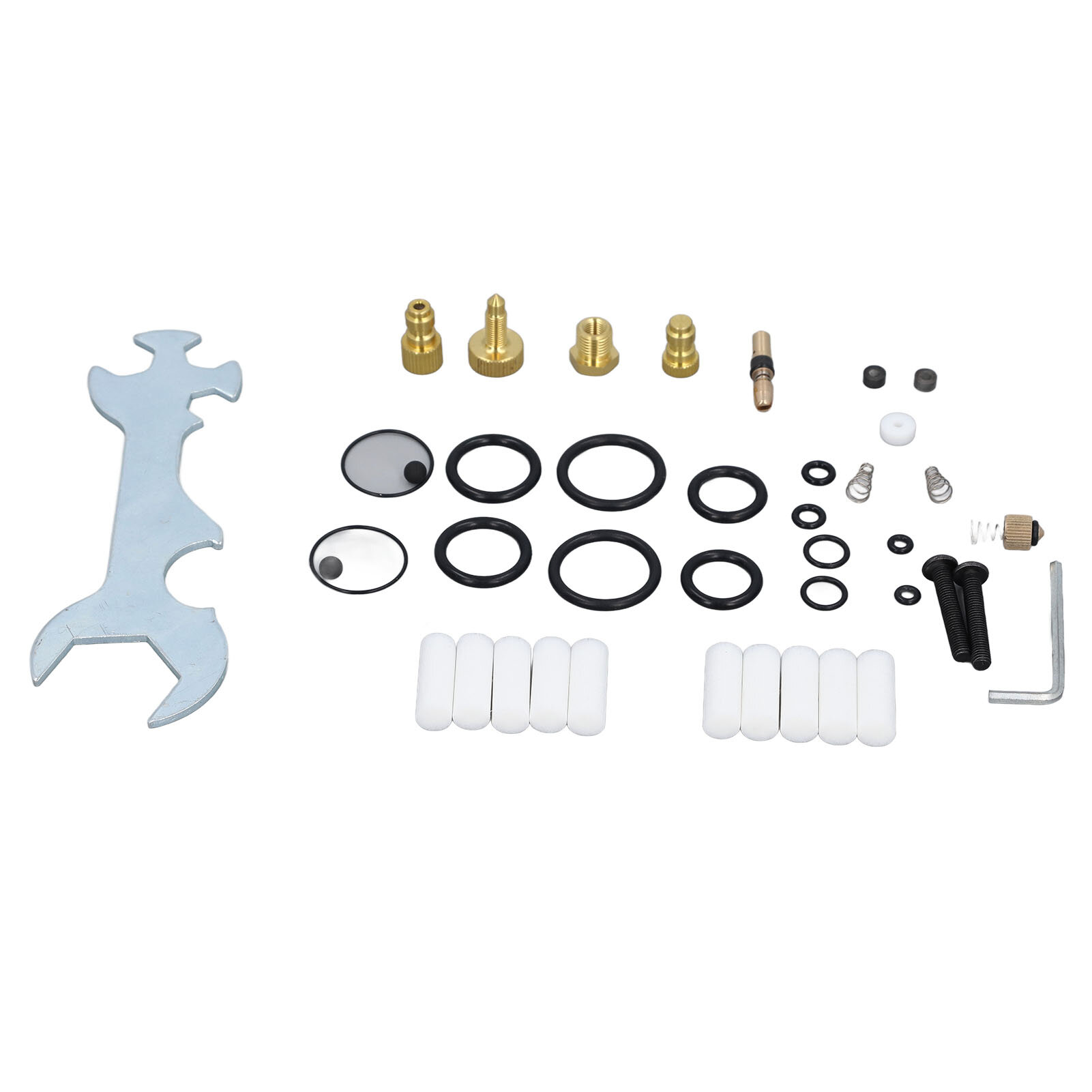 Комплект уплотнительных колец для ремонта и обслуживания запчастей компрессора воздуха, для ручного насоса 4500psi 30mpa: гаечный ключ, шестигранный ключ, фильтры, фитинги, колца O, шары, пружины, винты, прокладка