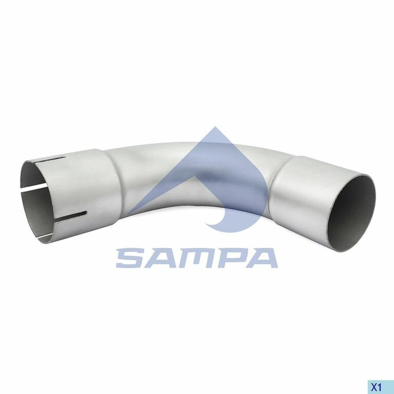 Труба глушителя промежуточная для МАН арт 025372 SAMPA