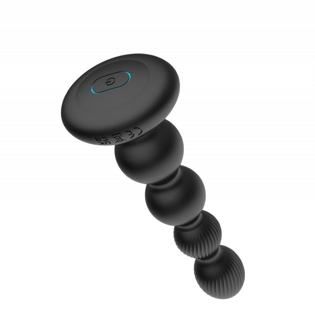 Анальная цепочка с ротацией на пульте управления, черный / SW2046